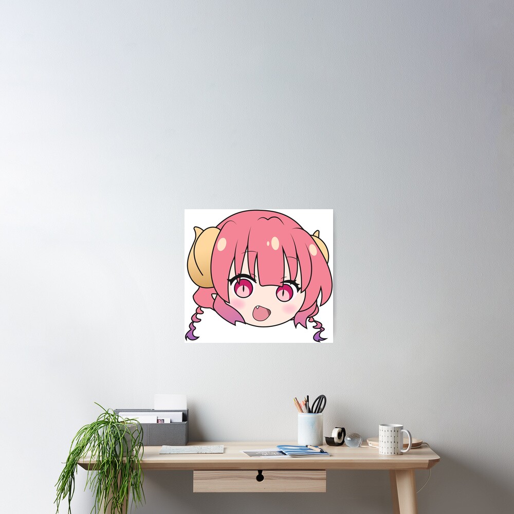 Poster « Tête de Chibi Ilulu de Dragon Maid de Miss Kobayashi », par ...