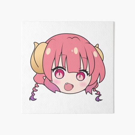 "Miss Kobayashi's Dragon Maid Ilulu Chibi Head" Art Board Print by ...