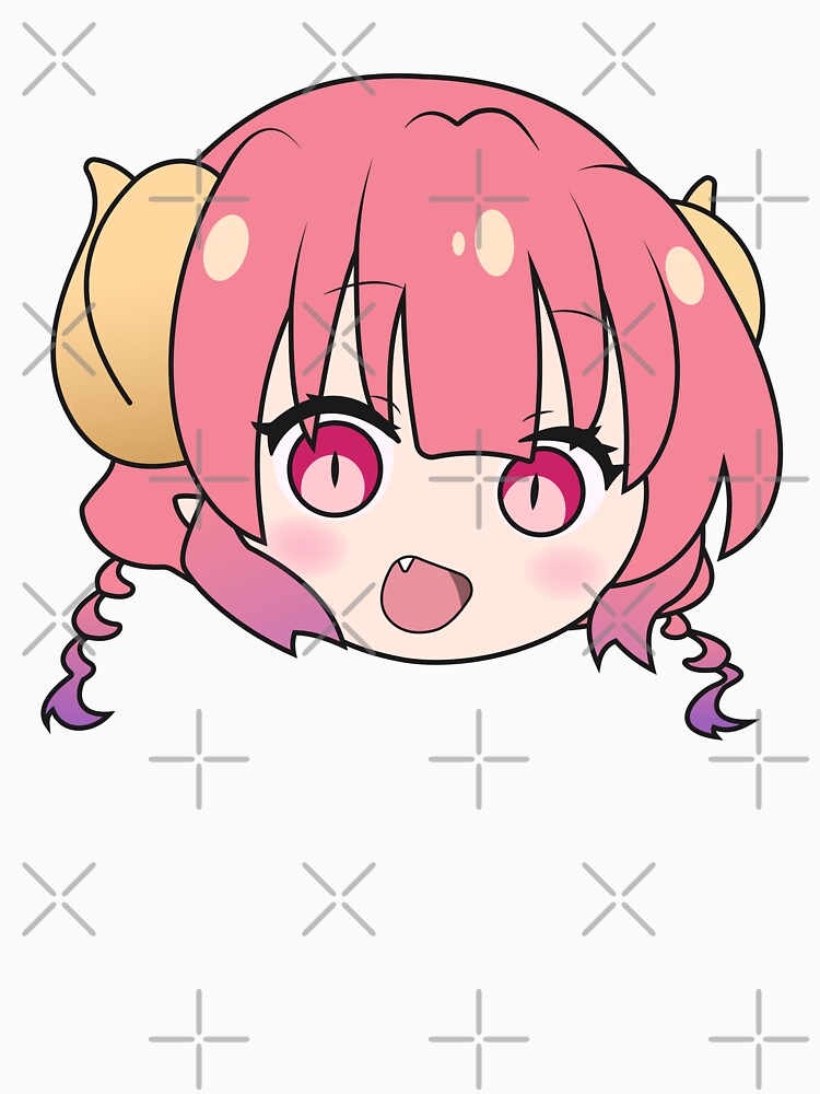 "Miss Kobayashi's Dragon Maid Ilulu Chibi Head" T-shirt for Sale by ...