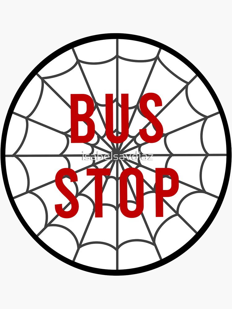 "halloween bus stop" Sticker for Sale by isabelsavdiaz | Redbubble
