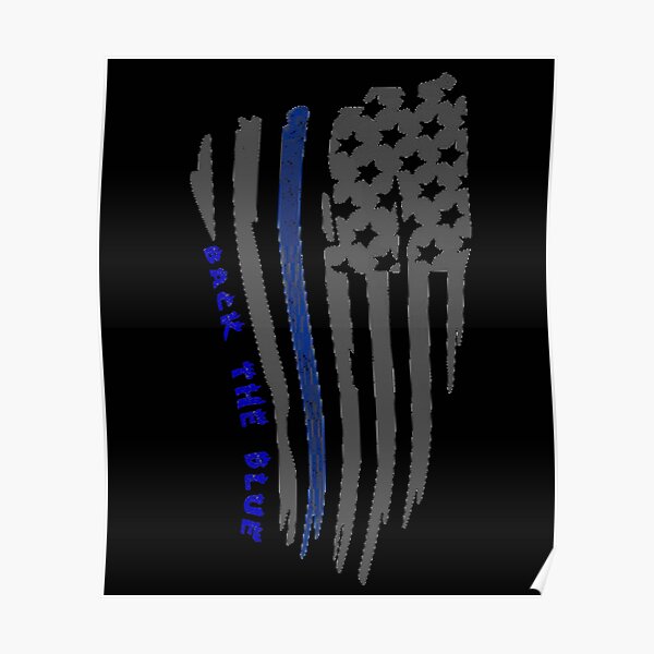"thin blue line " Poster by BOXBAX | Redbubble