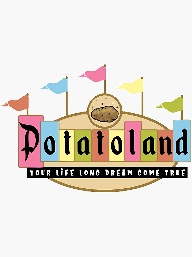 "Potatoland Retro Sign " Sticker for Sale by BrowningDm | Redbubble
