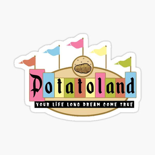 "Potatoland Retro Sign " Sticker for Sale by BrowningDm | Redbubble