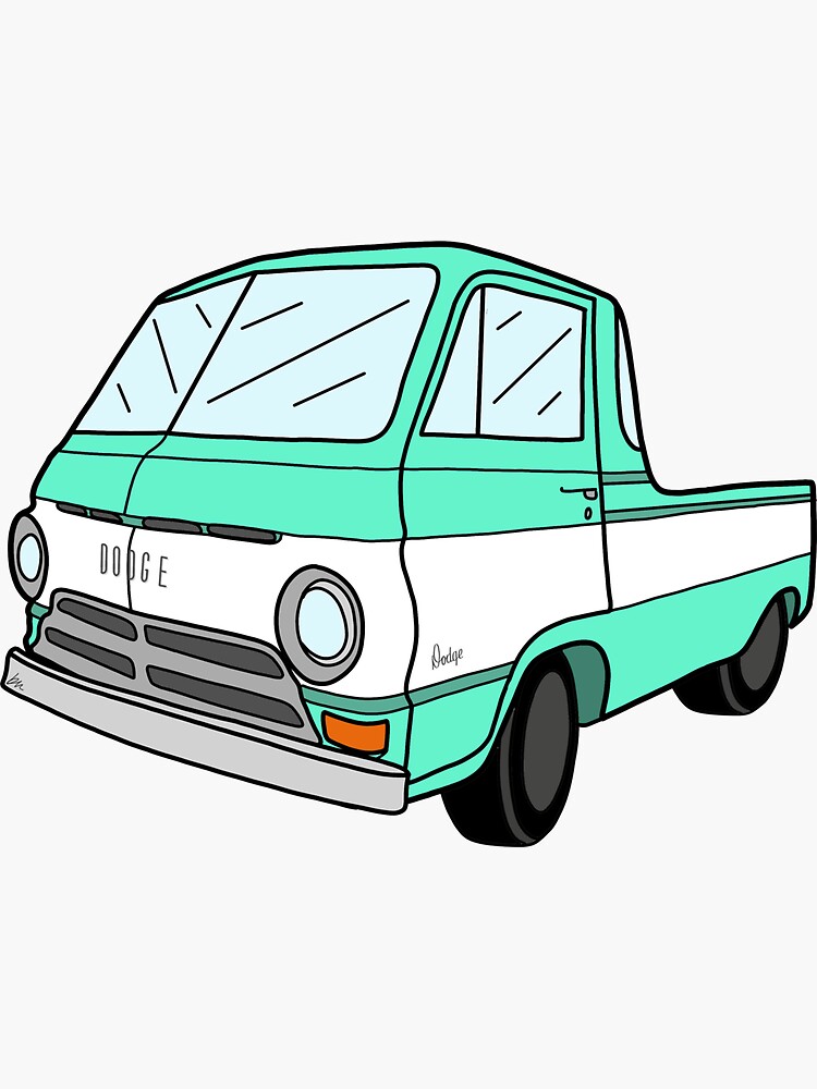 "65 Dodge A100" Sticker for Sale by MidknightTech | Redbubble