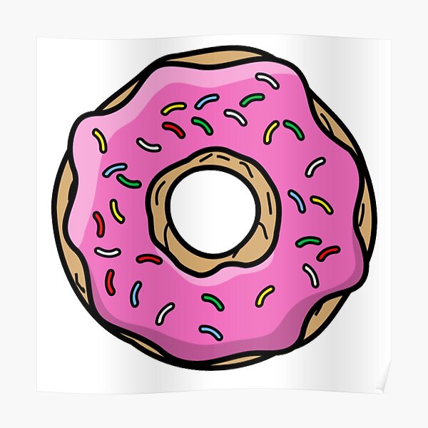 "The Simpsons Donut" Poster for Sale by diegodav | Redbubble
