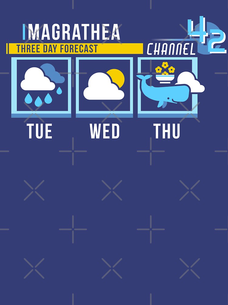 T-shirt « Magrathea Prévisions sur 5 jours », par knightsofloam | Redbubble