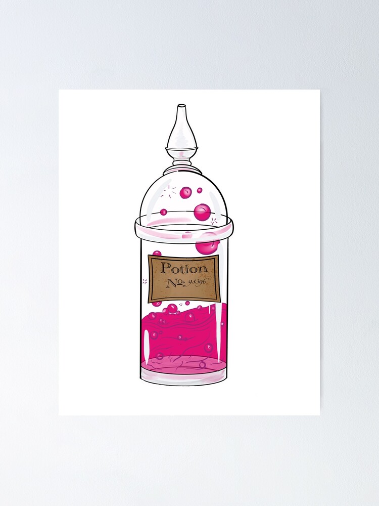 "Pink Potion in apothecary jar HP Potion master" Poster for Sale by ...