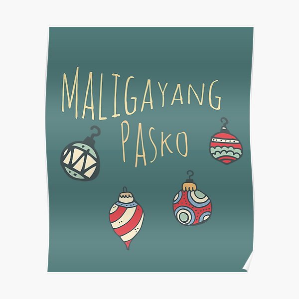 "Maligayang Pasko" Poster for Sale by Rose210 | Redbubble