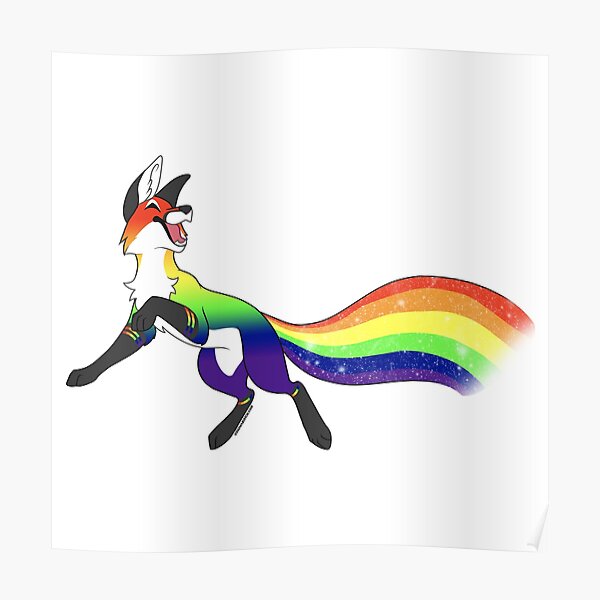 "Gay Pride Fox 2.0" Poster for Sale by inumaru-hokashi | Redbubble