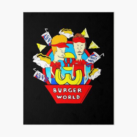 "Beavis And Butthead Burger World Fastfood, Cartoon Movie " Art Board ...