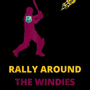"West Indies Windies Cricket Fans Rally Around The Windies" Sticker for ...