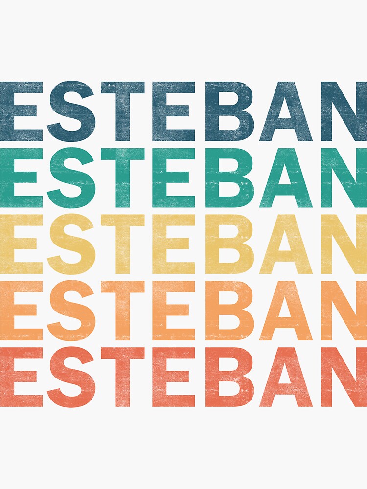 Pegatina for Sale con la obra «Camiseta con nombre de Esteban ...