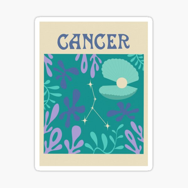 "Abstract Cancer Zodiac" Sticker for Sale by mossandmoon | Redbubble