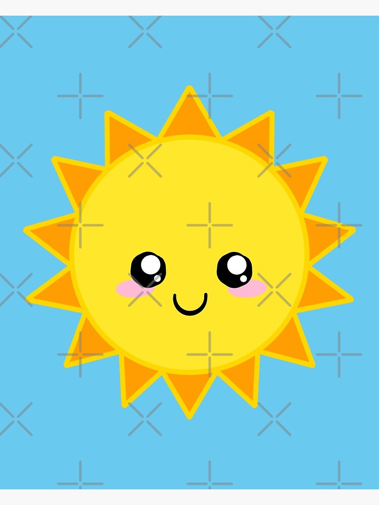 "Kawaii Cute Sunshine" Poster for Sale by BlessedbyGaia | Redbubble