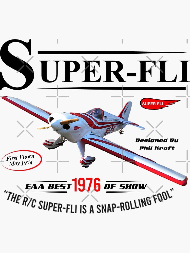 "SUPER-FLI--Aerobatic Aircraft" Sticker for Sale by tshdesigns | Redbubble