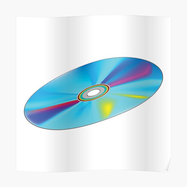 "blue tilted cd aesthetic" Poster by cOborski | Redbubble