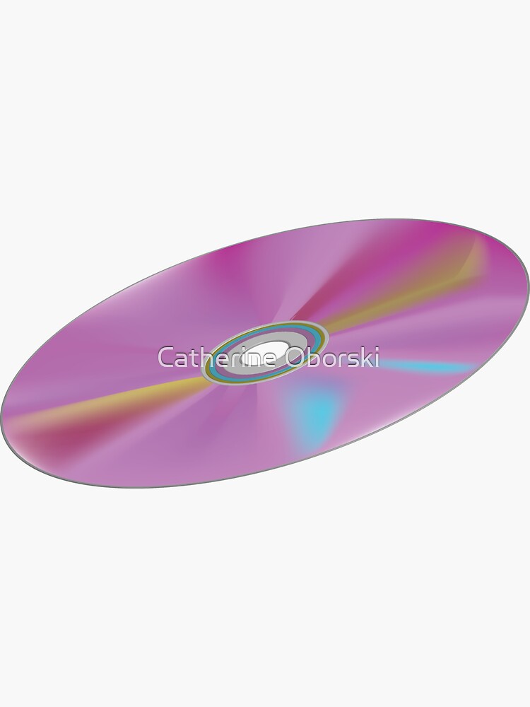 "pink tilted cd aesthetic" Sticker for Sale by cOborski | Redbubble