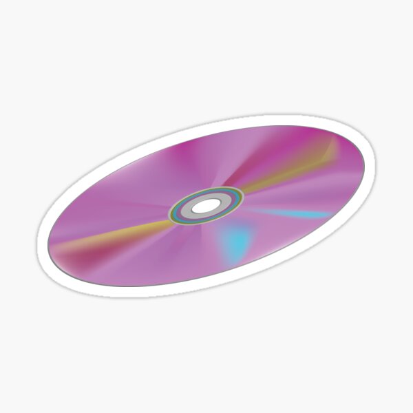 "pink tilted cd aesthetic" Sticker for Sale by cOborski | Redbubble