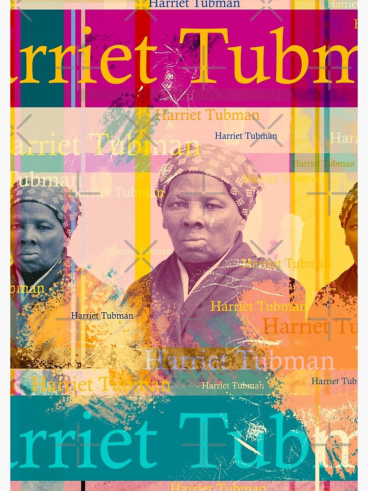 "Harriet Tubman portrait, aesthetic collage, merchandise, celebrity ...