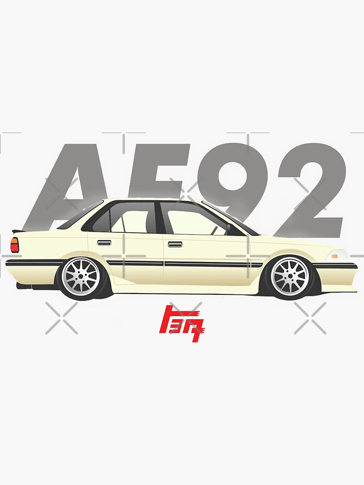 "Low Style Classic AE92" Sticker for Sale by monochromestar | Redbubble