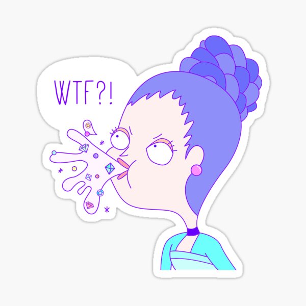 "WTF?! Fancy Puke Sticker" Sticker for Sale by boundlessamber | Redbubble