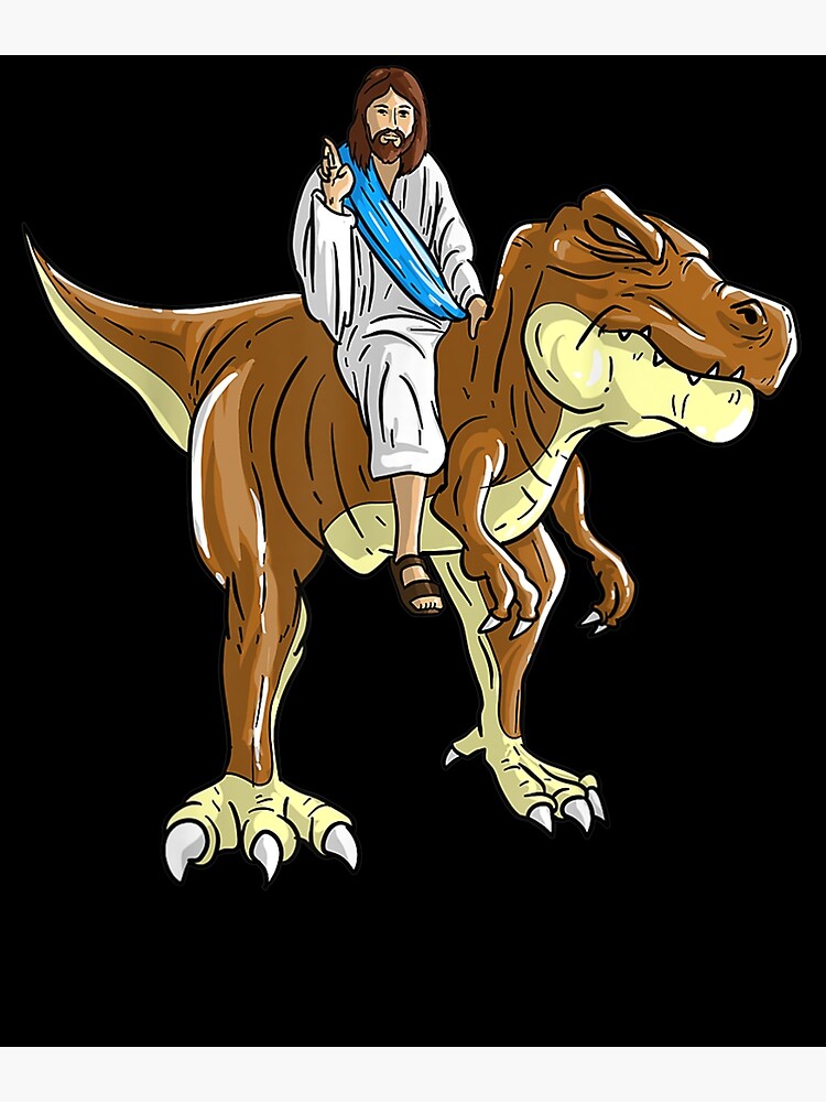 "Cool Jesus Dinosaur Christian Dino Lover Gift" Poster for Sale by ...