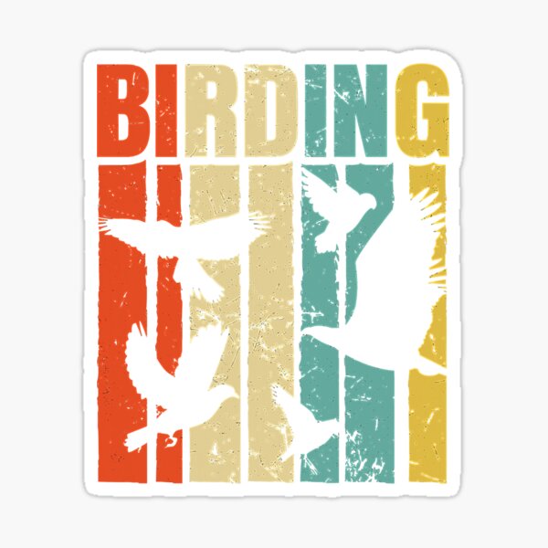 "Vintage Birding Migration Retro Bird" Sticker for Sale by NeverLoseSF ...