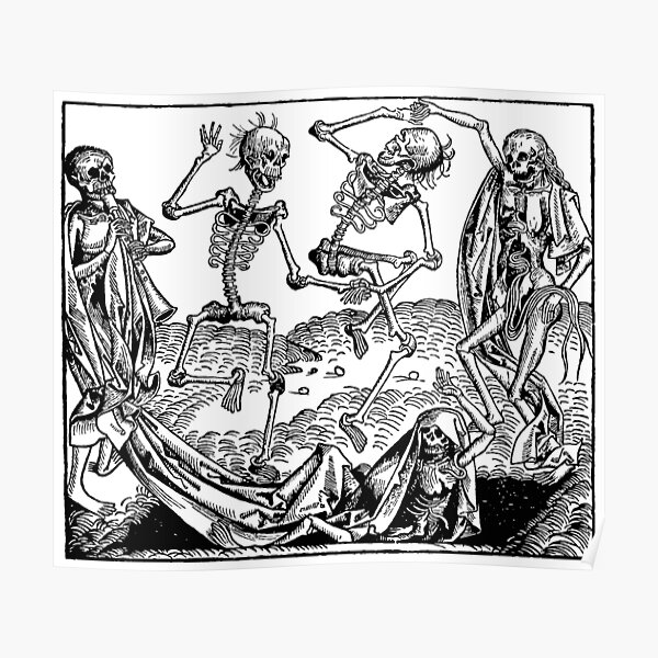 "Dance of Death Memento Mori" Poster for Sale by ChatNoir01 | Redbubble