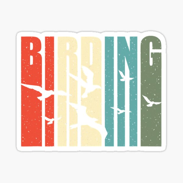 "Vintage Birding Migration Retro Bird" Sticker for Sale by NeverLoseSF ...