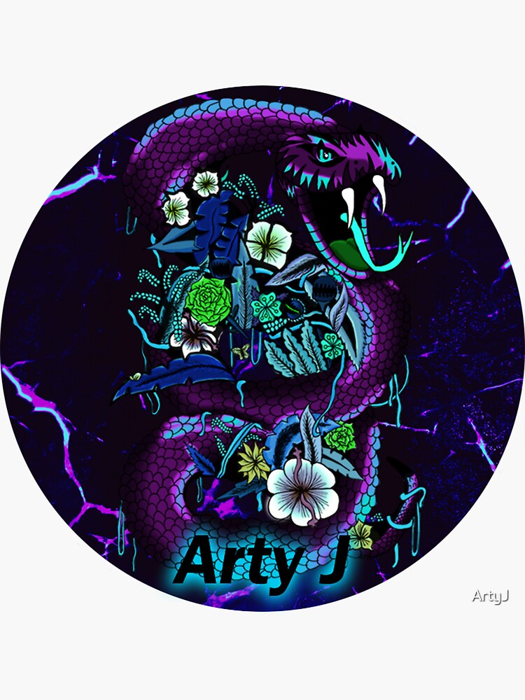 "Lightning snake" Sticker for Sale by ArtyJ | Redbubble