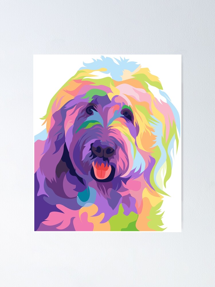 "Labradoodle Dog" Poster for Sale by colorpooch | Redbubble