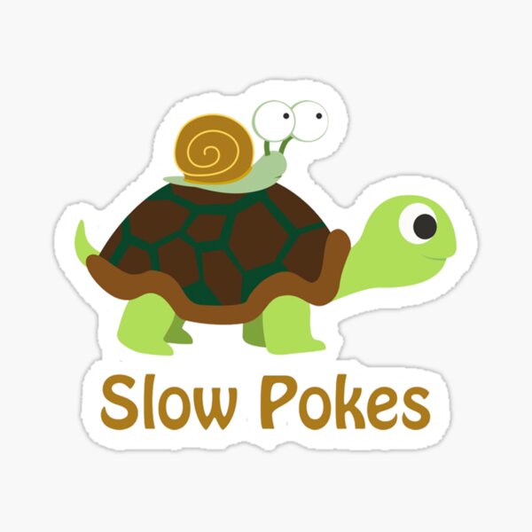 "Funny turtles slow poke Small" Sticker for Sale by FletcherasdLyn ...
