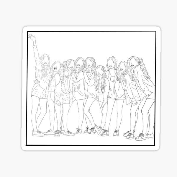 "TWICE Fanfare Group Photo" Sticker by TheSimpleEdge | Redbubble