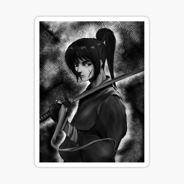 "Rurouni Kenshin Himura Battousai Samuraii X" Sticker for Sale by ...