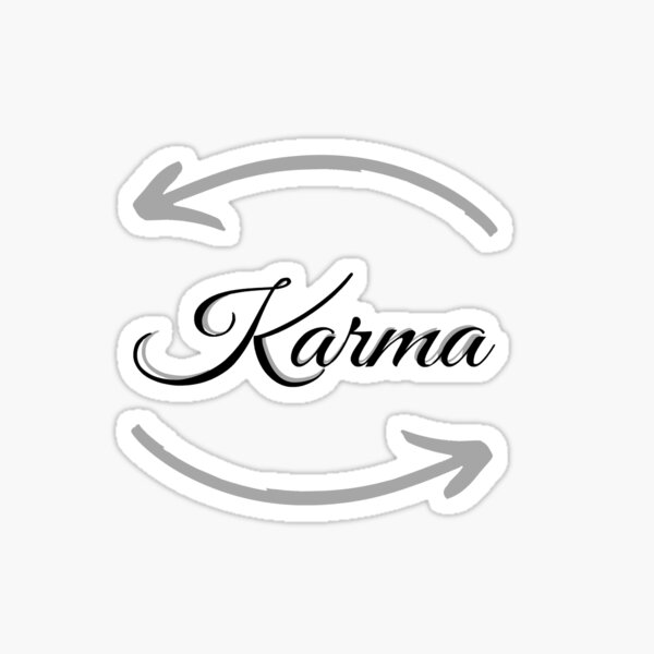 "Karma" Sticker for Sale by ritika-rawat | Redbubble