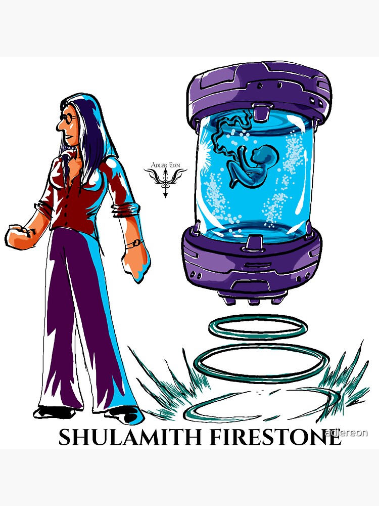 "Shulamith Firestone Fighter" Sticker by adlereon | Redbubble