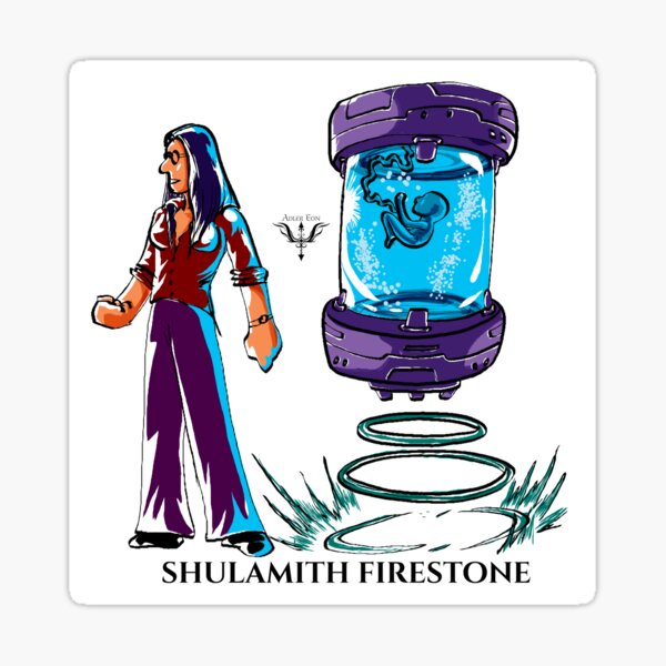 "Shulamith Firestone Fighter" Sticker by adlereon | Redbubble