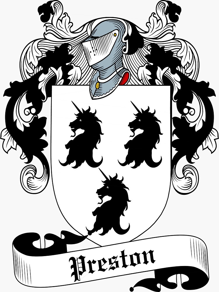 "Preston" Sticker for Sale by HaroldHeraldry | Redbubble