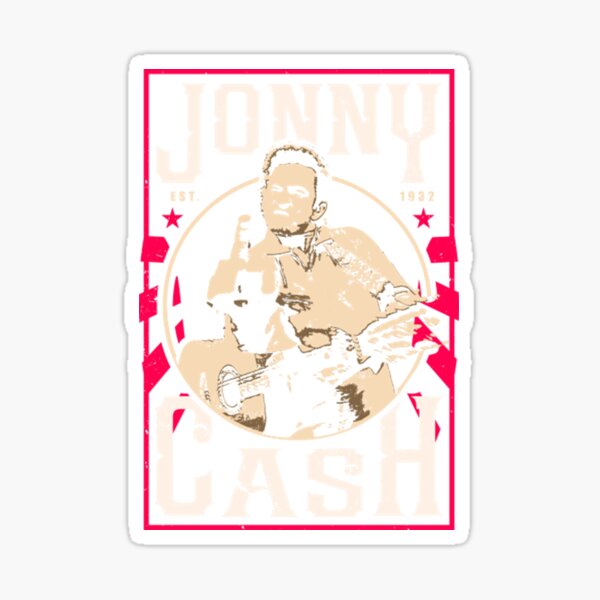 "Johnny-Cash" Sticker for Sale by manninogcarrico | Redbubble