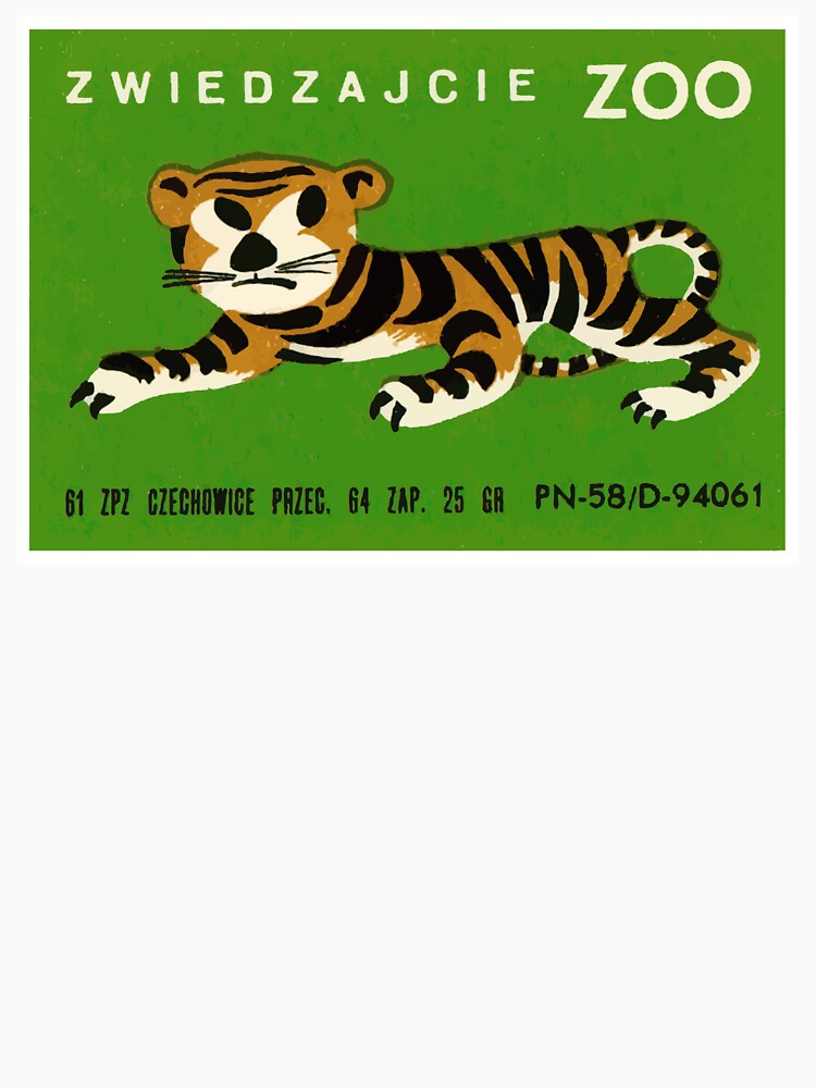 "Polish Zoo Tiger Matchbox Label" T-shirt for Sale by retrographics ...