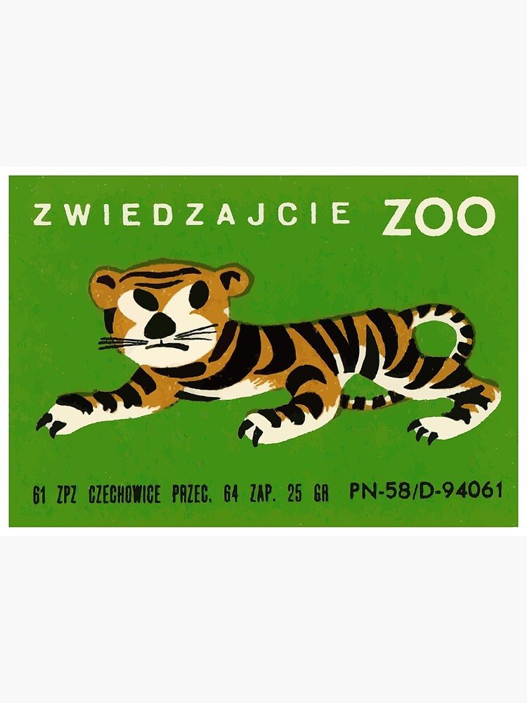 "Polish Zoo Tiger Matchbox Label" Poster for Sale by retrographics ...