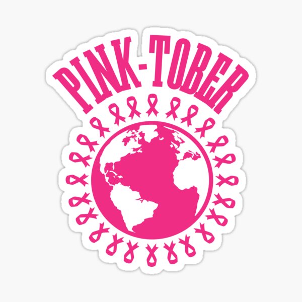 "Pinktober Breast Cancer Awareness Month October Pink Ribbon" Sticker ...