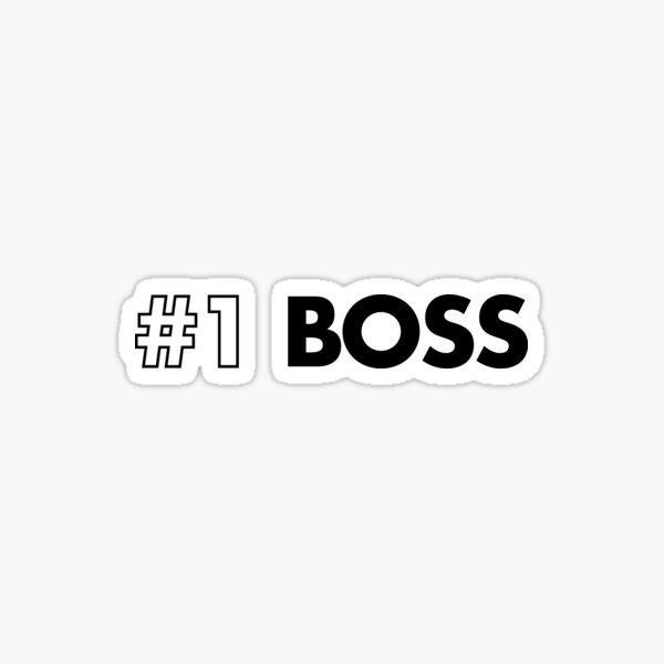 "#1 Boss" Sticker for Sale by CricketDoodles | Redbubble