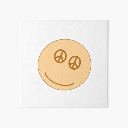 "Smiley face with peace sign eyes" Art Board Print by Jadaxaesthetics ...