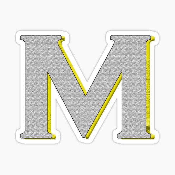 "M Word Art" Sticker by Dinustudio66 | Redbubble