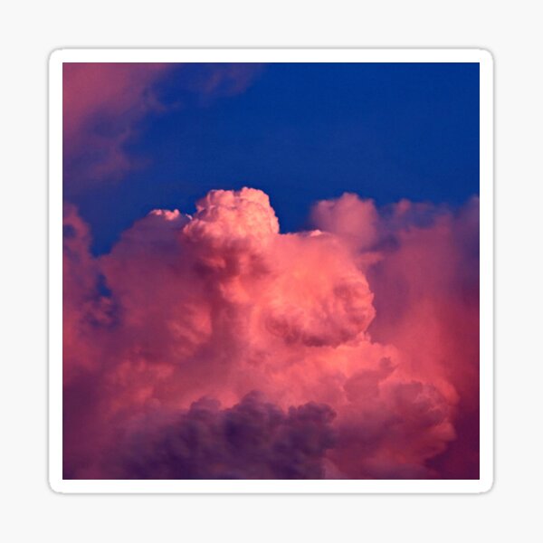 "Blue Sky Red Clouds" Sticker for Sale by Luxxe87 | Redbubble