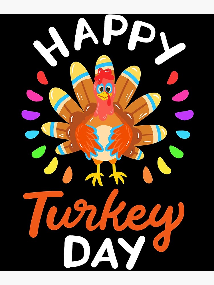 Póster «Feliz dia del pavo dia de accion de gracias» de Mealla | Redbubble