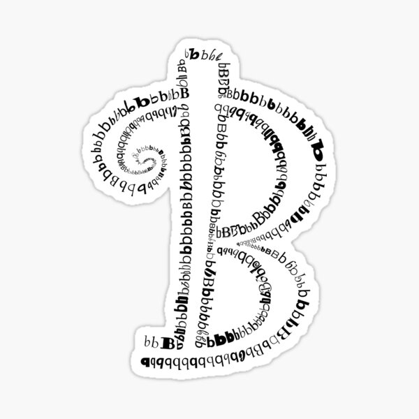 "B letter" Sticker for Sale by adiosmillet | Redbubble