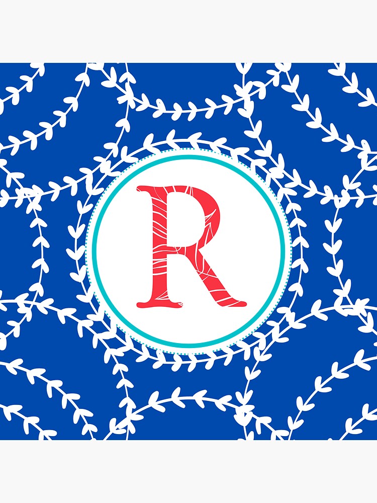 "Monogram Marine" Sticker for Sale by GigiRoses | Redbubble