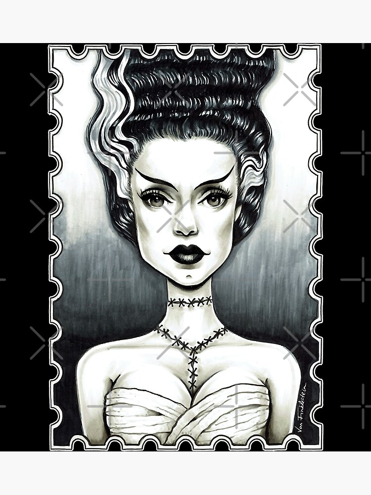 "Bride Of Frankenstein Halloween Horror Movie With A Monster Design Duo ...